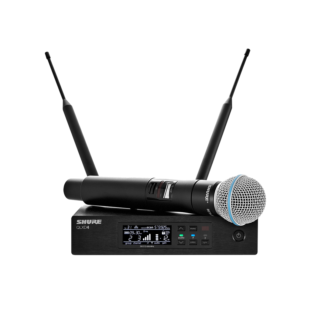 Shure QLXD24/B58 Digital Wireless Handheld Microphone System with Beta 58A Capsule - Showgear ...